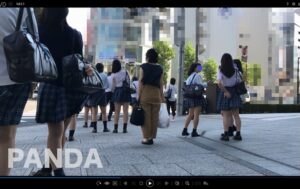 【Pcolleレビューパンダのパンチラ盗撮】強風とJK13